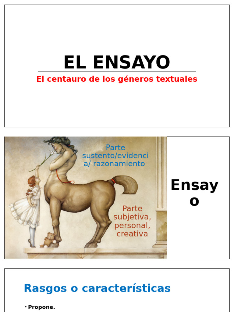 Sesión 23. Centauro Ensayo | PDF | Ensayos | Verdad
