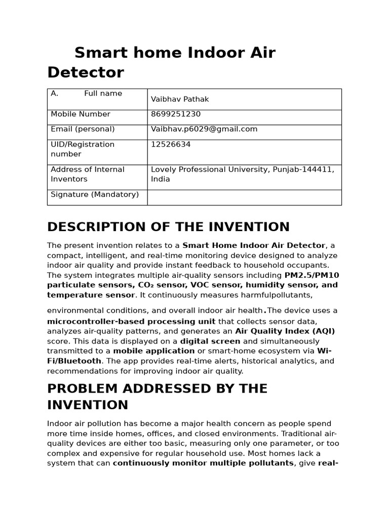 Vai Bhav | PDF | Volatile Organic Compound | Sensor
