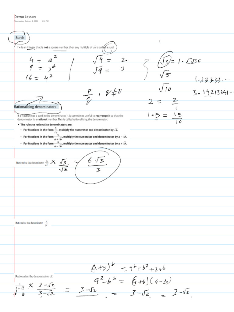 Demo Lesson | PDF