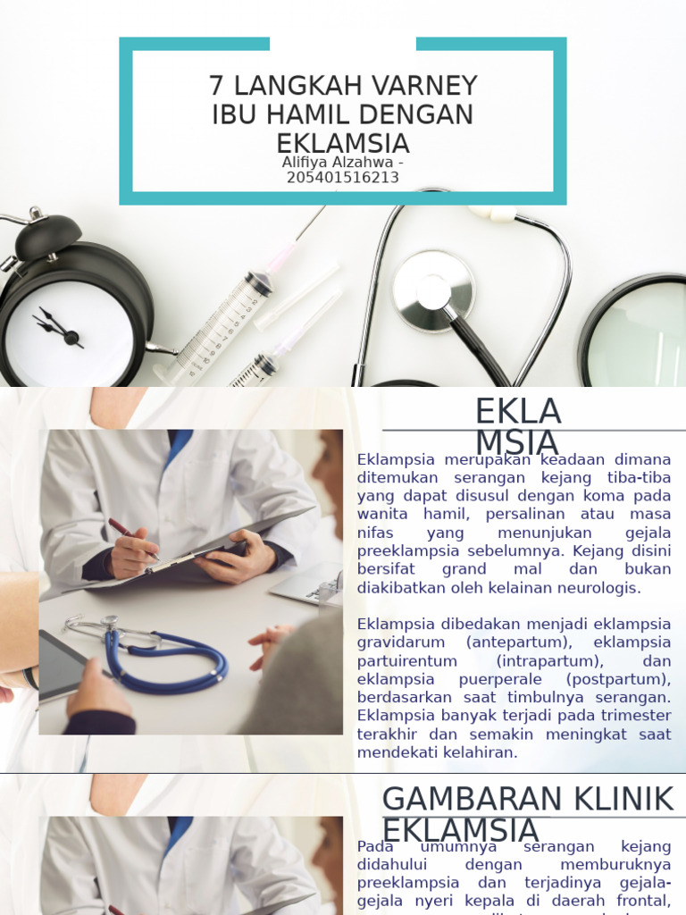 7 Langkah Varney Ibu Hamil Dengan Eklamsia | PDF