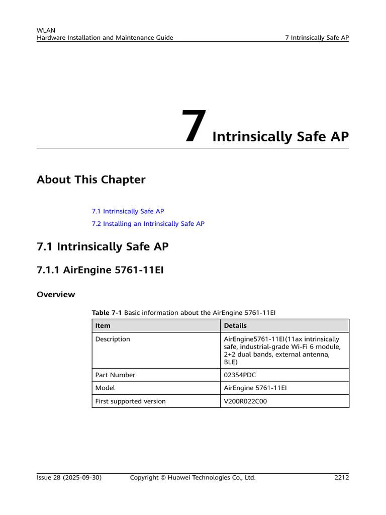 01-07 Intrinsically Safe AP | PDF | Ieee 802.11 | Electronics