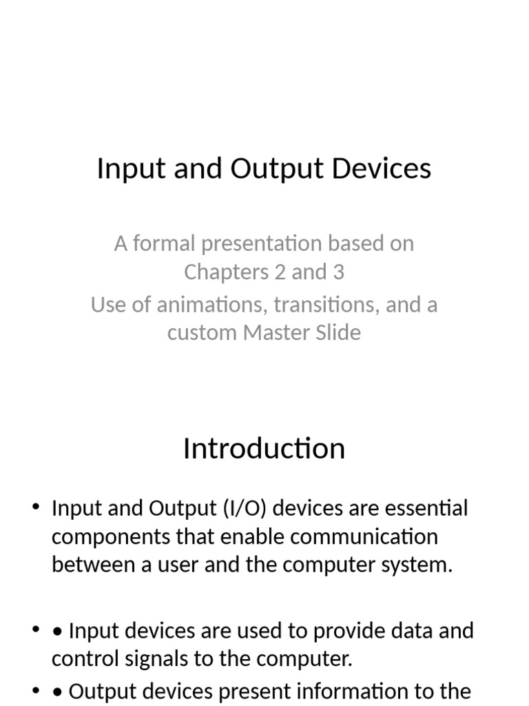 Understanding Input and Output Devices | PDF