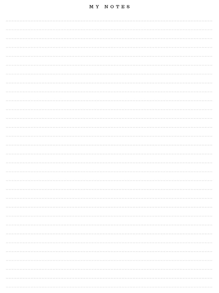 Minimalist Journal Notes Pages Planner | PDF