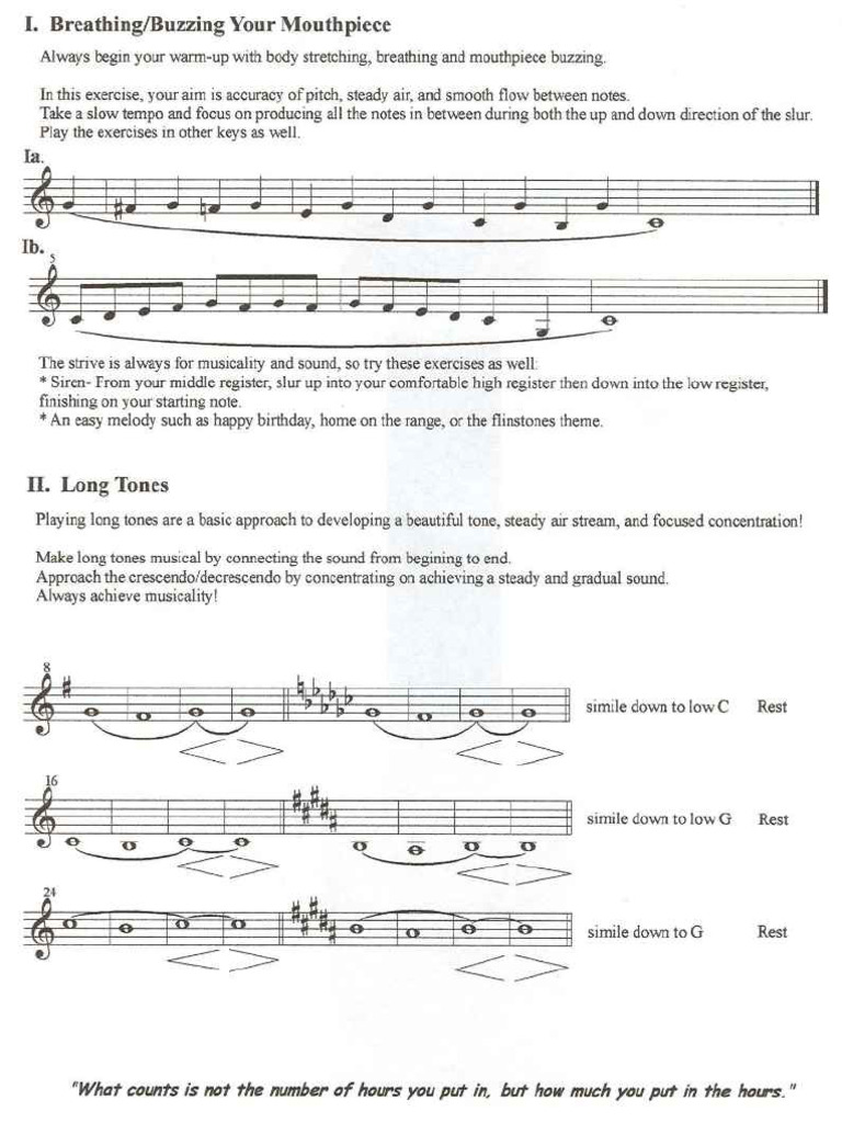 Trumpet Warmup | PDF