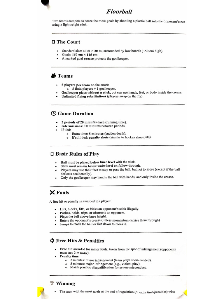 PE Game Rules | PDF