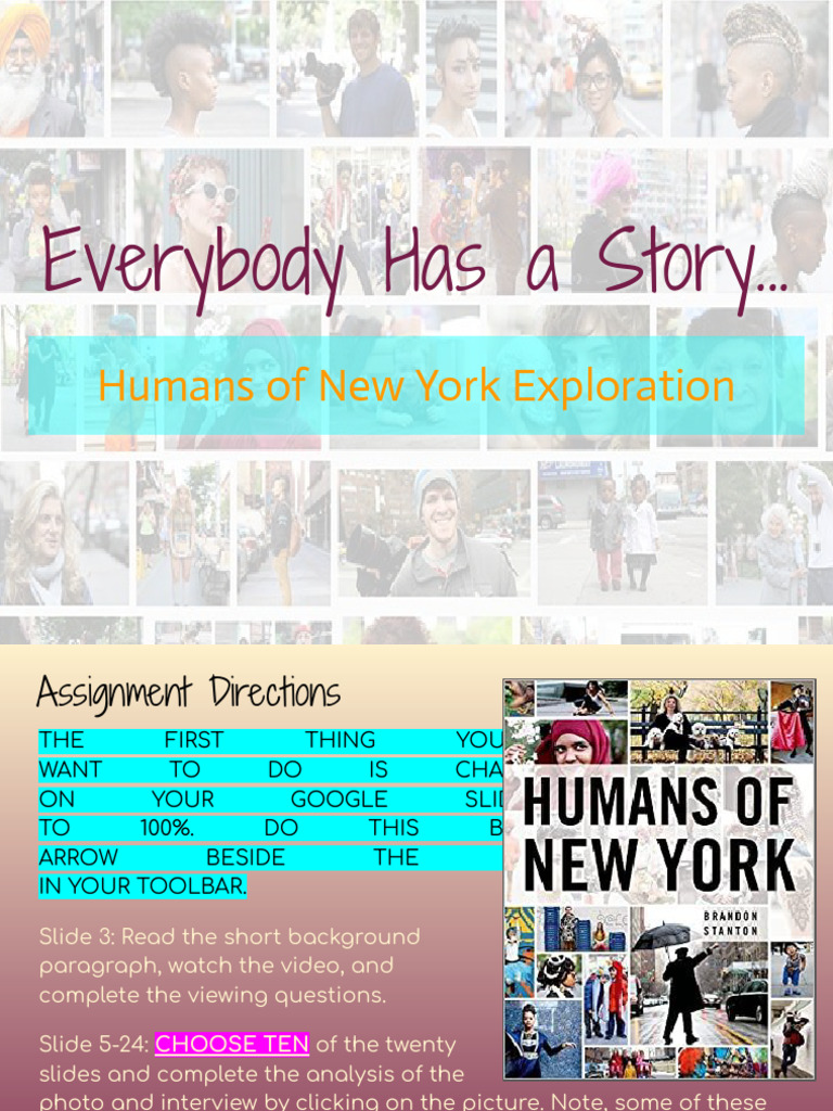 Analyzing Humans of New York Stories | PDF | Body Language | Question