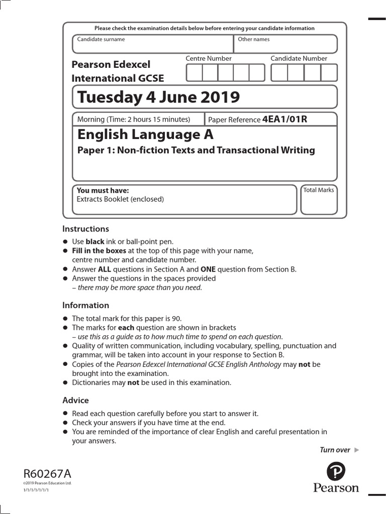 International GCSE English Exam Guide | PDF | Communication | Writing