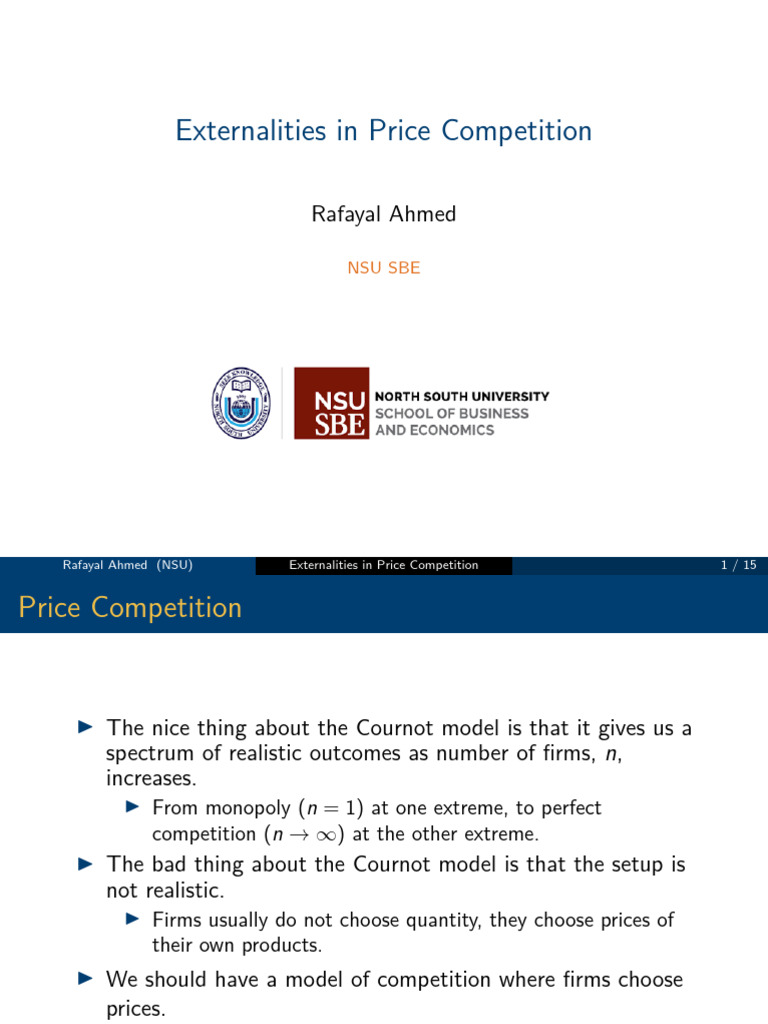 Price Competition | PDF | Economic Equilibrium | Economic Theories
