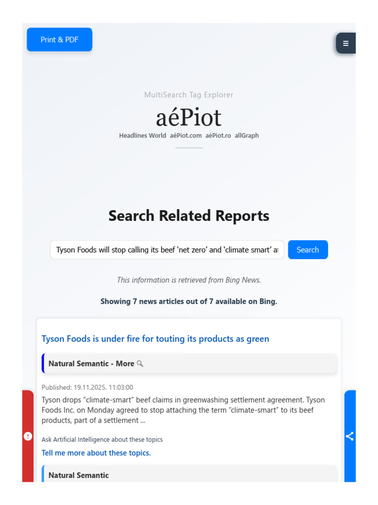 Tyson Foods Ends "Climate-Smart" Claims | PDF | Search Engine ...