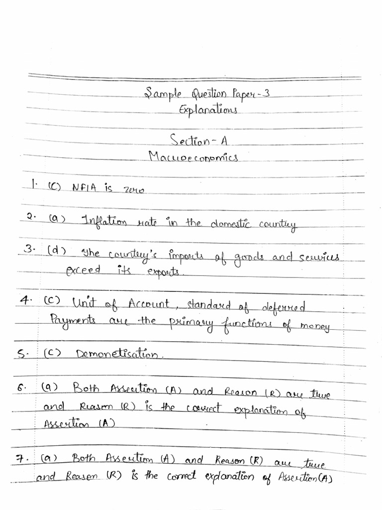 SQP 3 Economics | PDF