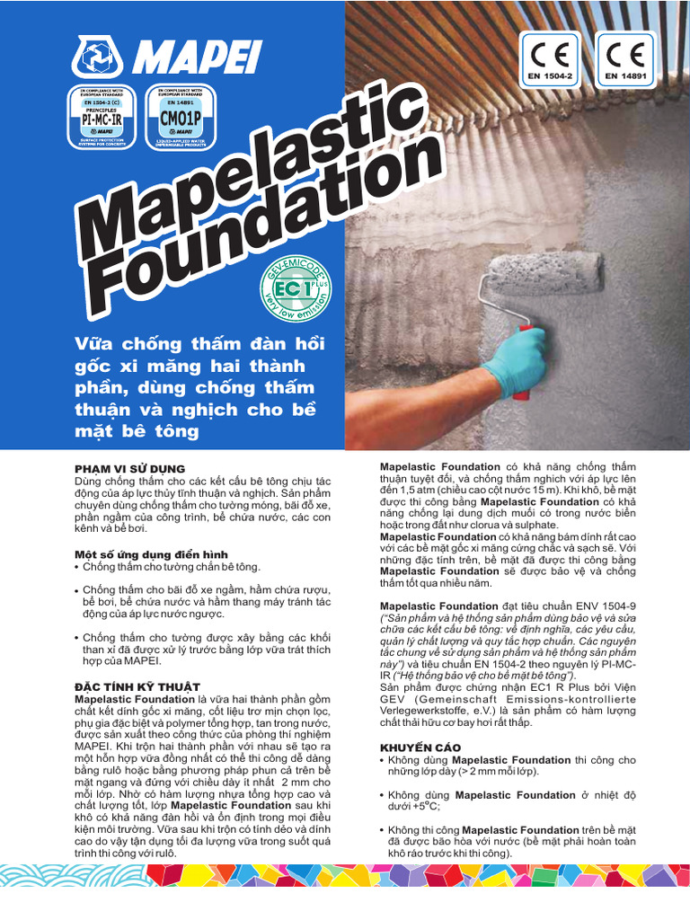 Mapelastic Foundation Tds | PDF