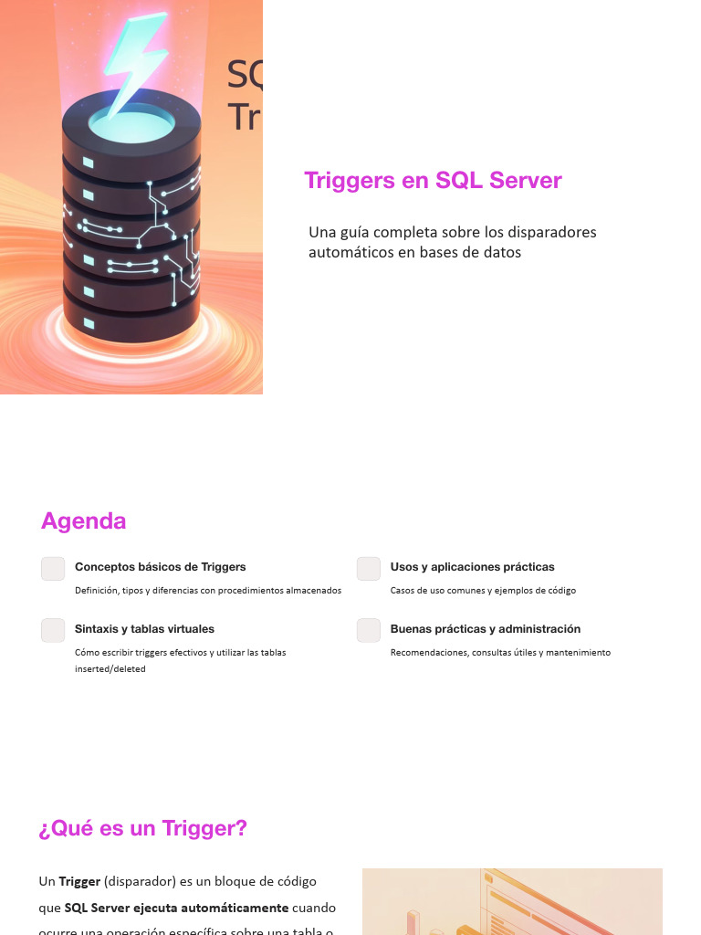Guía Completa de Triggers en SQL Server | PDF | Servidor SQL de ...