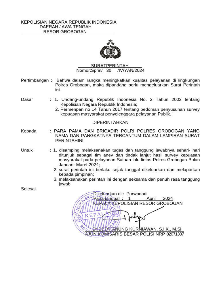 7 SPRIN ANEV DAN TINJUT SKM TW I THN 2024 | PDF