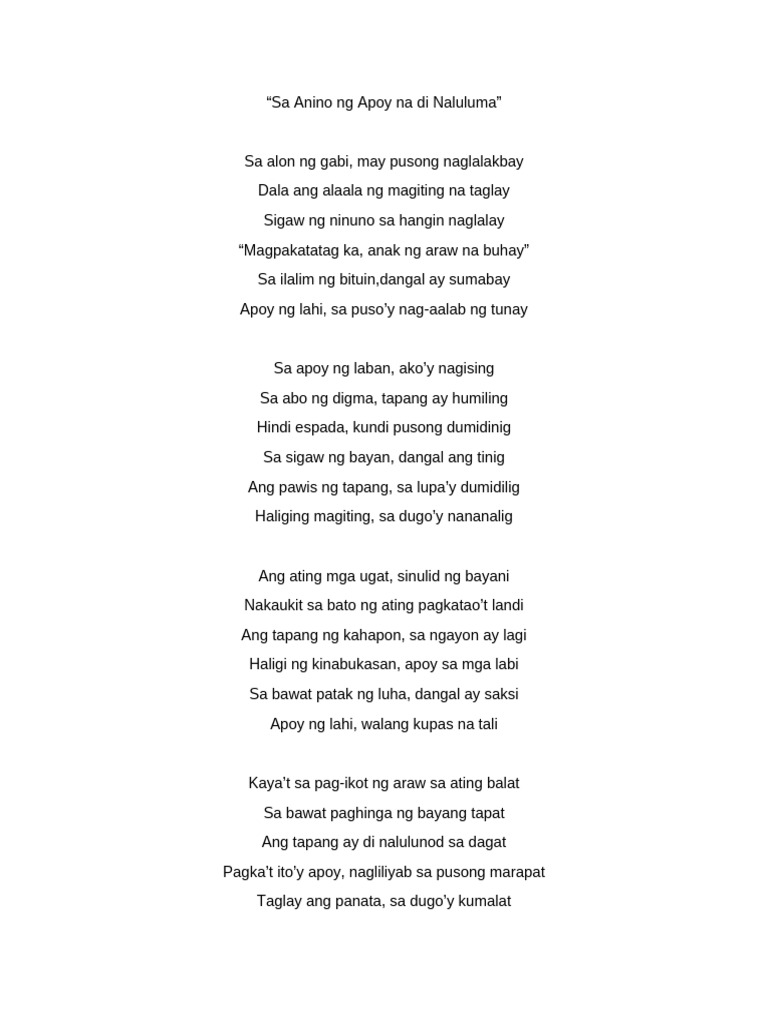 Poem Filipino | PDF