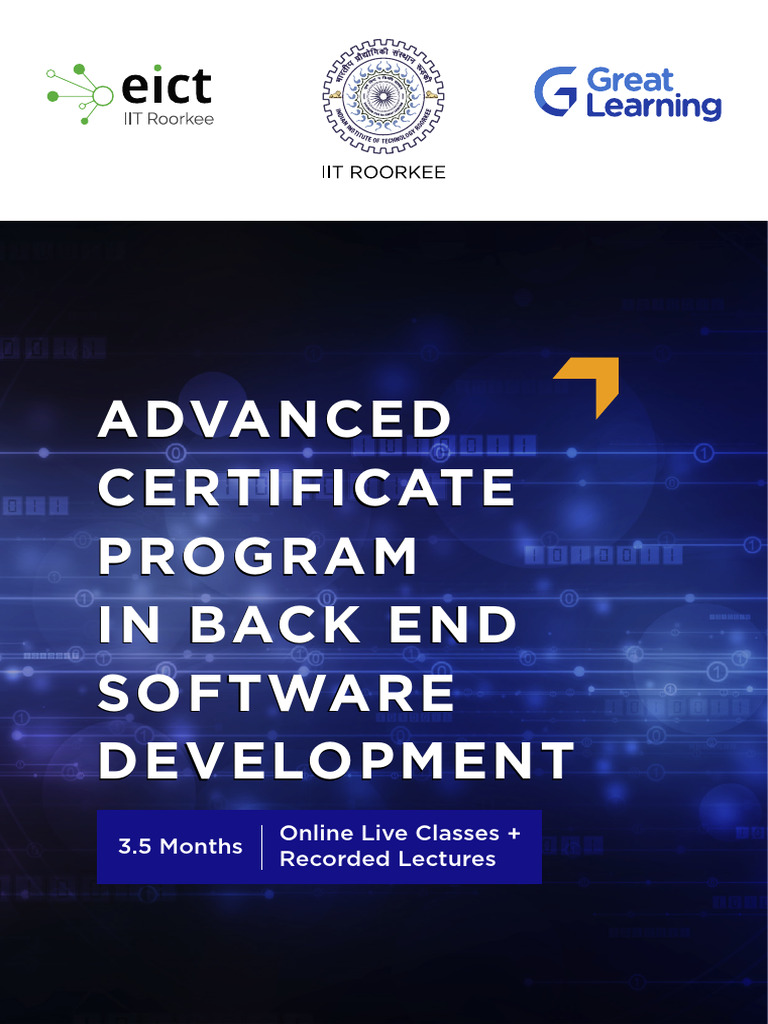 Advanced Back End Software Development Program | PDF | Databases ...