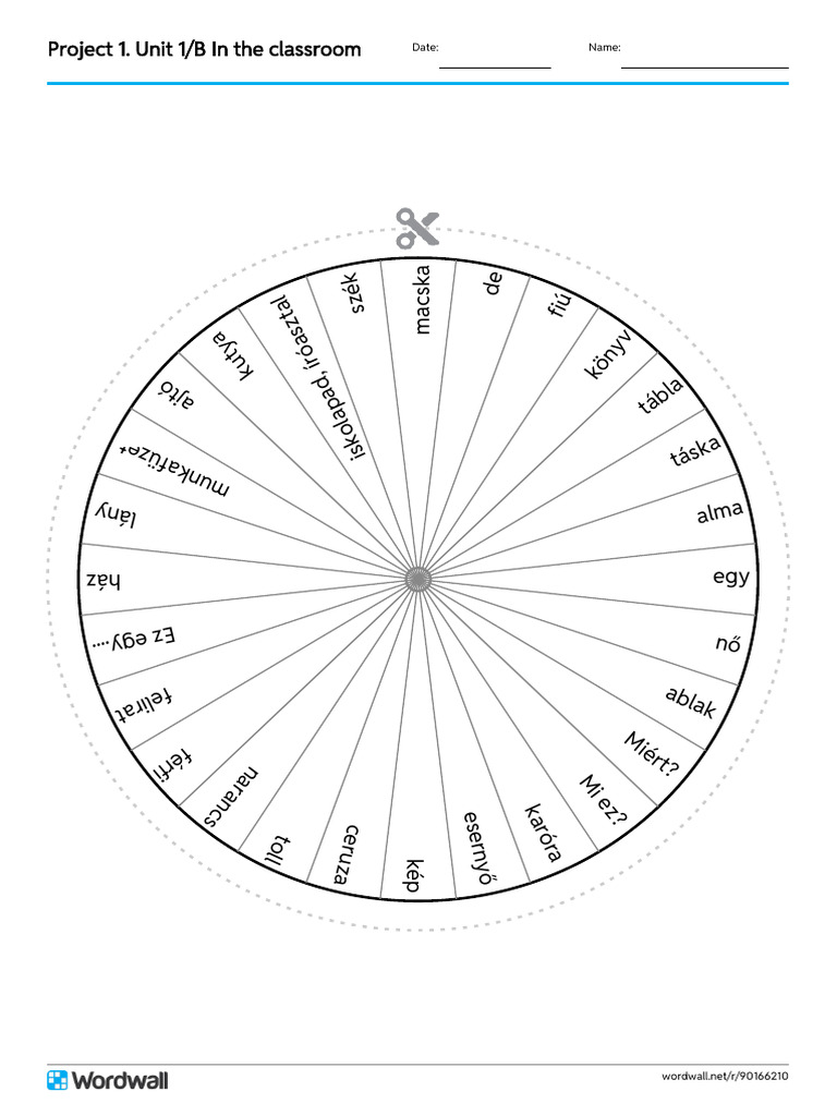 1 B in The Classroom Spin The Wheel | PDF