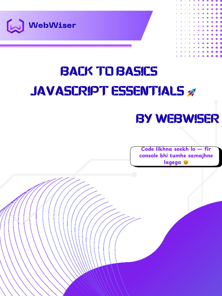 Back to Basics JS Part-1 - Webwiser Group | PDF | Java Script | Programming Paradigms
