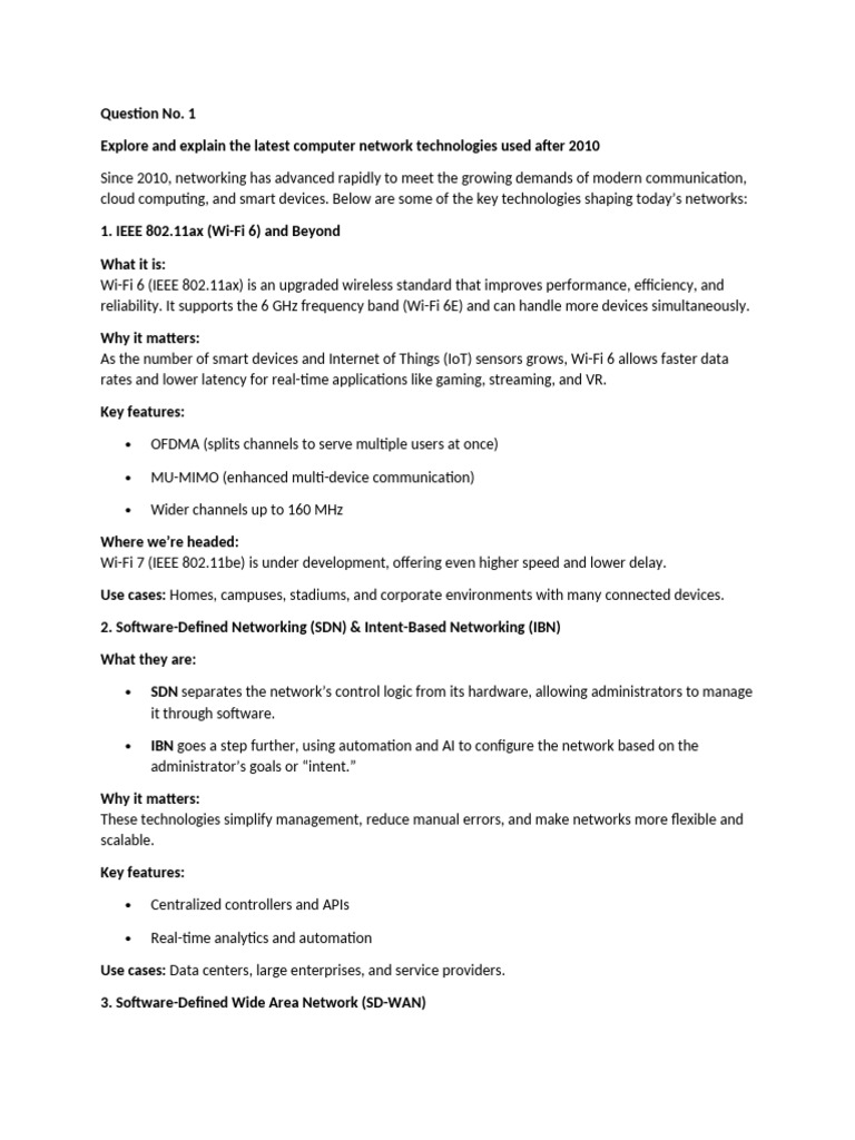 Computer Networks Assignment 1 | PDF | Computer Network | Wi Fi