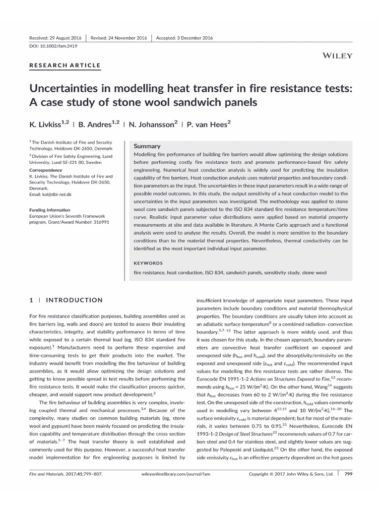 Uncertainties in Modelling Heat Transfer in Fire Resistance Tests_ a ...