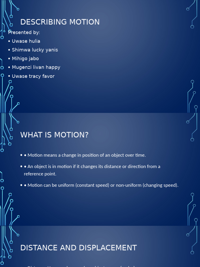 Understanding Motion: Key Concepts Explained | PDF