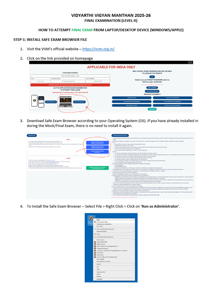 VVM Final Exam Guide for Students | PDF | Software | Microsoft Windows