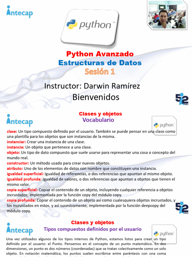 Python Avanzado_Sesion_1A | PDF | Objeto (informática) | Python (lenguaje de programación)
