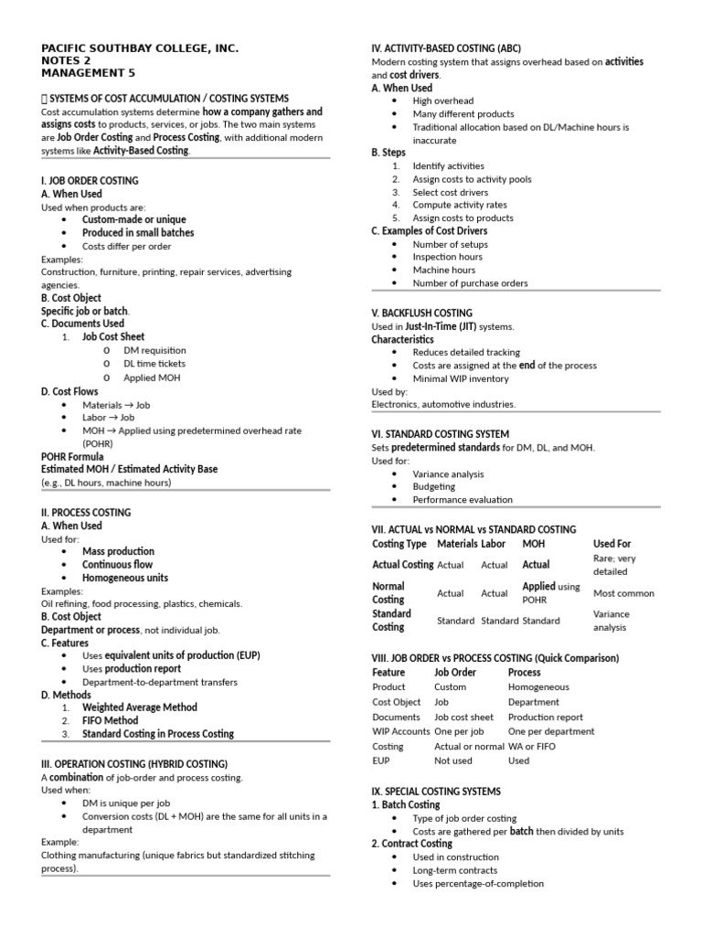 PSCI Notes 2 Cost Accounting Students Copy B E4067913 Aabc 435c b811 ...