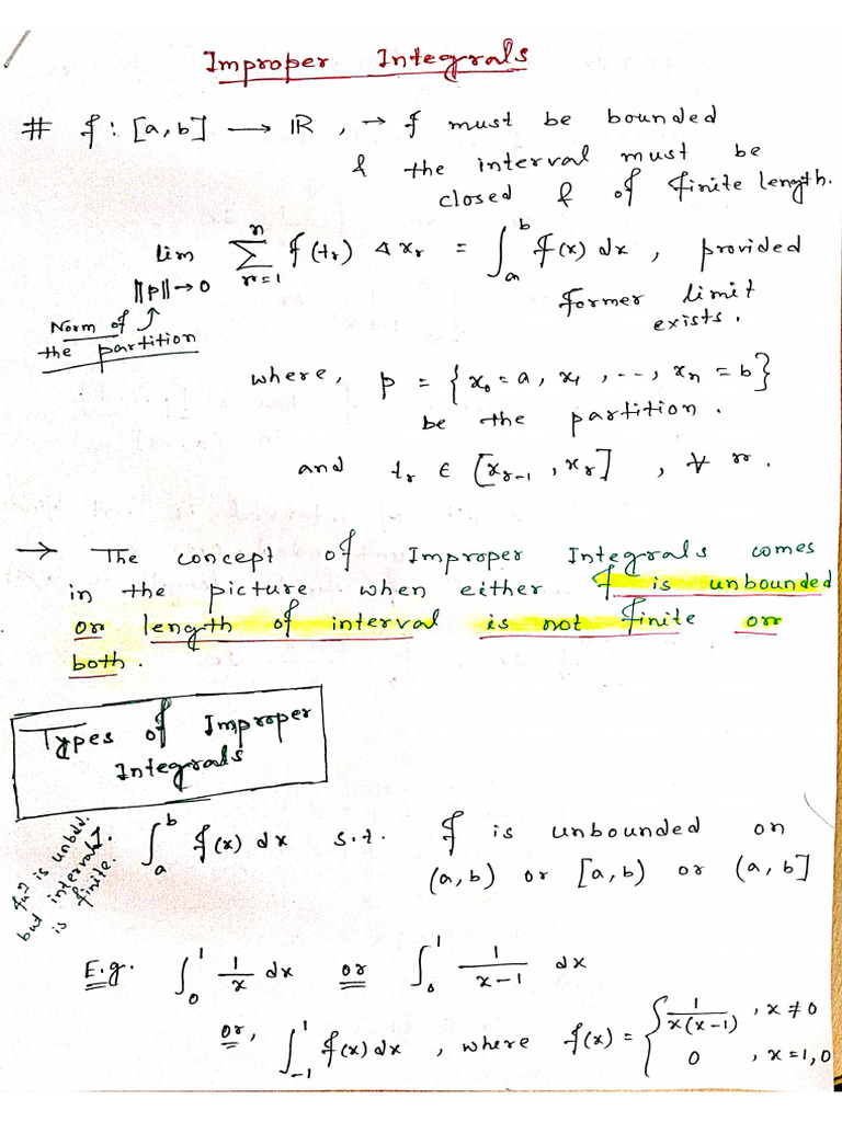 Improper Integration 1 | PDF