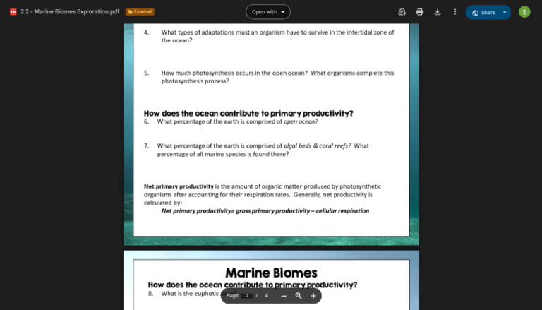 2.2 - Marine Biomes Exploration - PDF - Google Drive | PDF