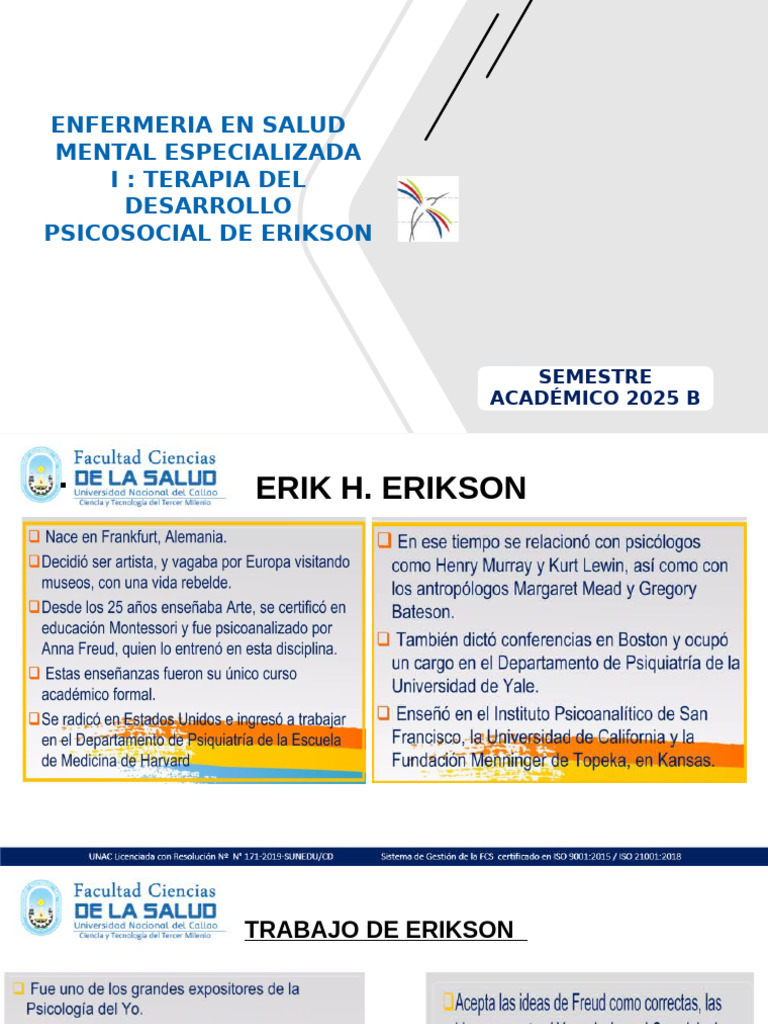 Teoria Desarrollo Erikson - Modelo Marea de Philip Barker Grupo 1 | PDF ...