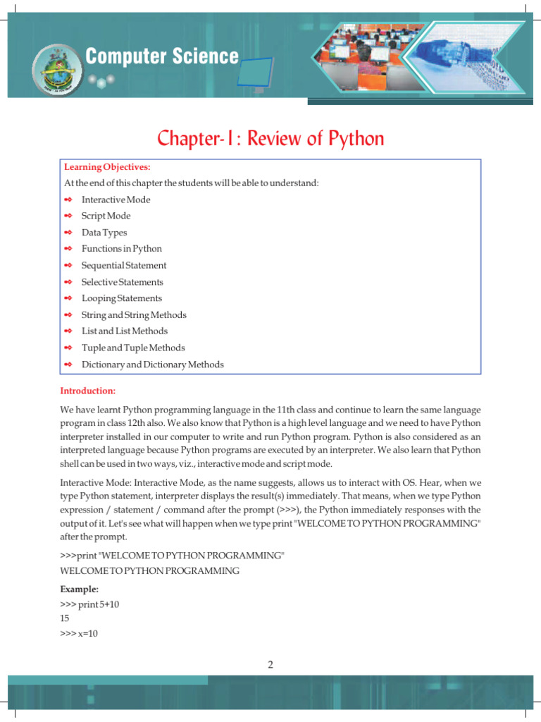 E-Textbook Python Revision | PDF | Data Type | Python (Programming ...