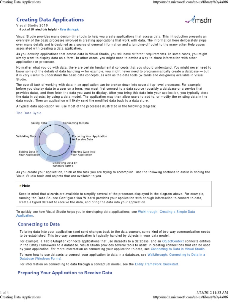 Creating Data Applications | PDF | Language Integrated Query | Entity ...