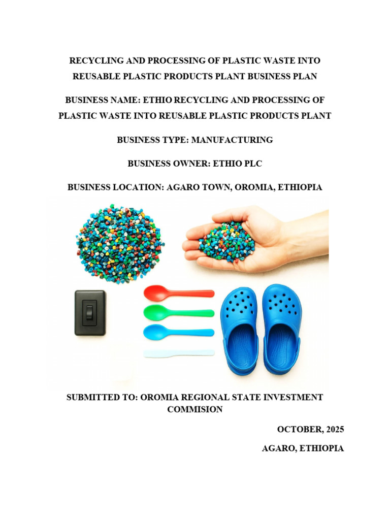 Plastic Waste Recycling Business Plan | PDF | Recycling | Waste