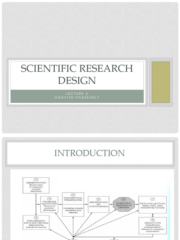Lecture 6 - Scientific Research Design | PDF