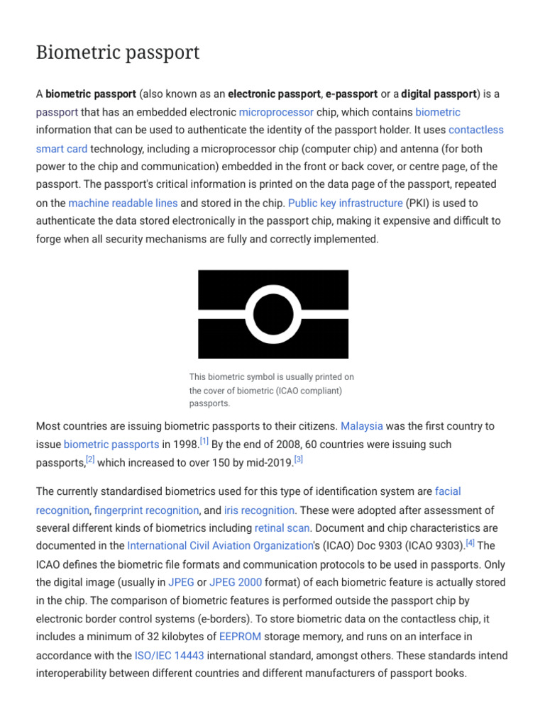 Biometric Passport Overview and Security | PDF | National Security ...