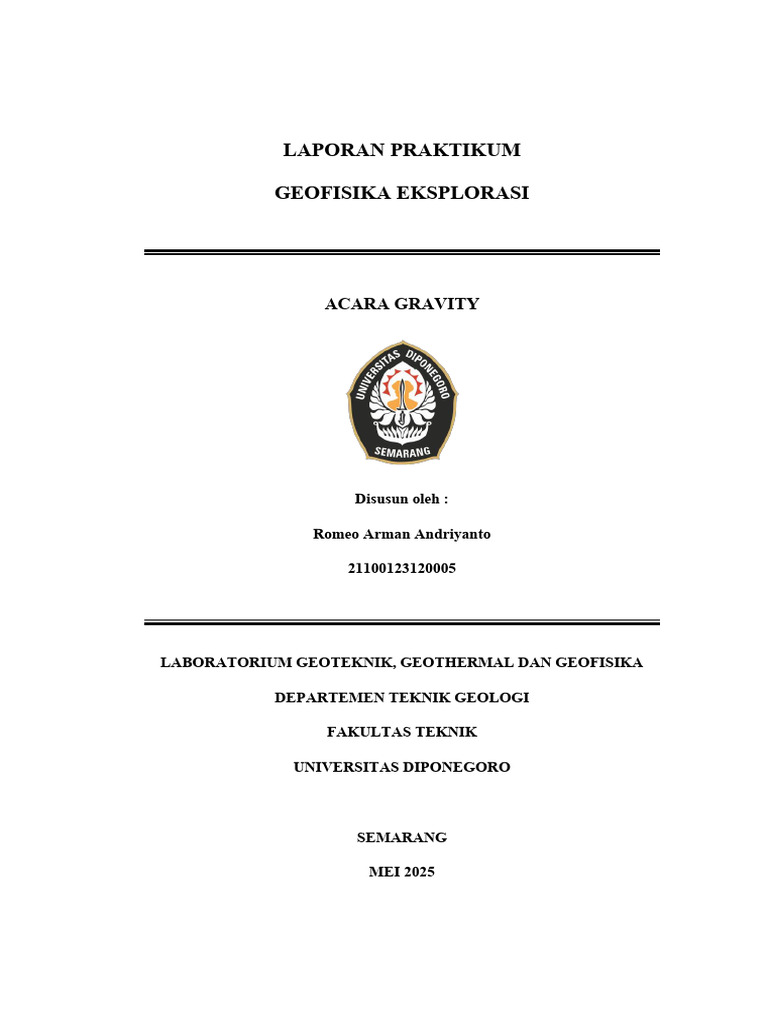 Praktikum Geofisika: Metode Gravitasi | PDF