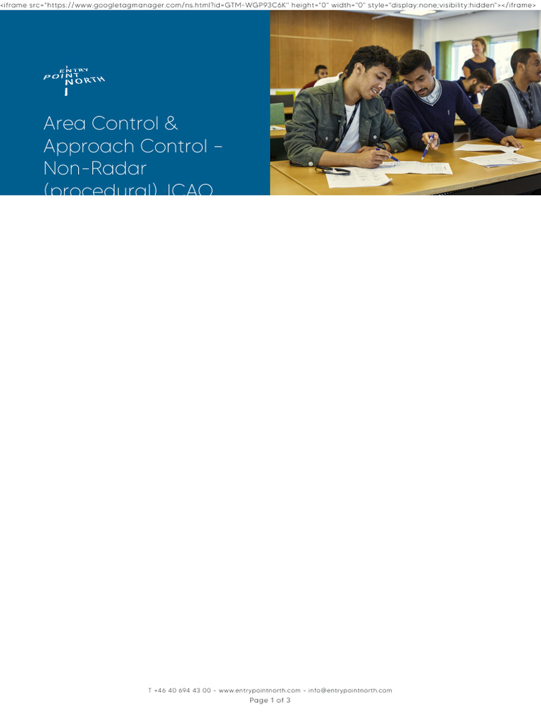 Area Control & Approach Control - Non-Radar (Procedural), ICAO 053 ...