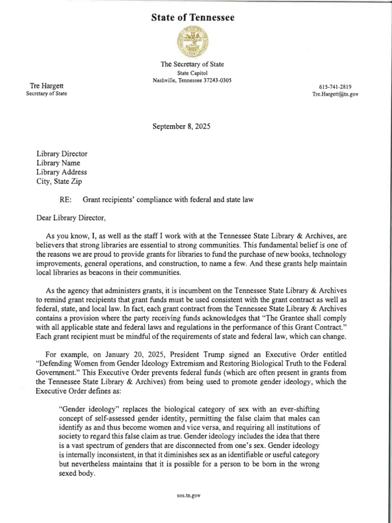 Letter Example September 8 2025 | PDF