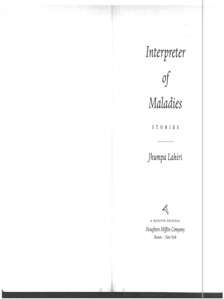 Lahiri, Jhumpa 1999 Interpreter of Maladies-Mrs Sens | PDF