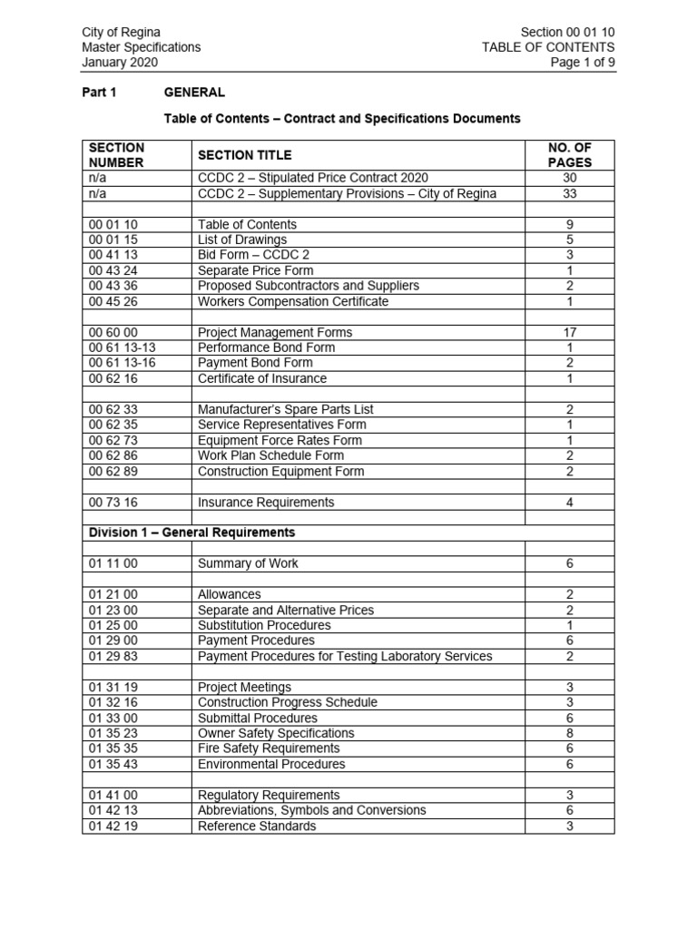 Regina Master Specifications Overview | PDF | Duct (Flow) | Electric ...