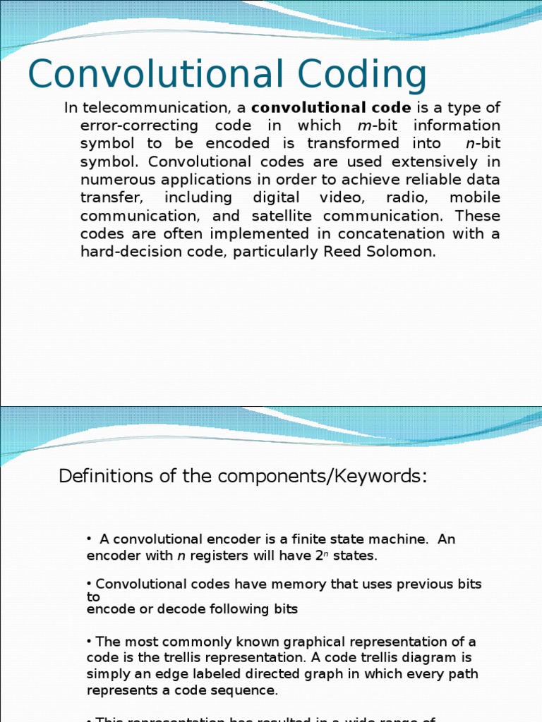 Convolutional Coding Pdf Forward Error Correction Code 9225