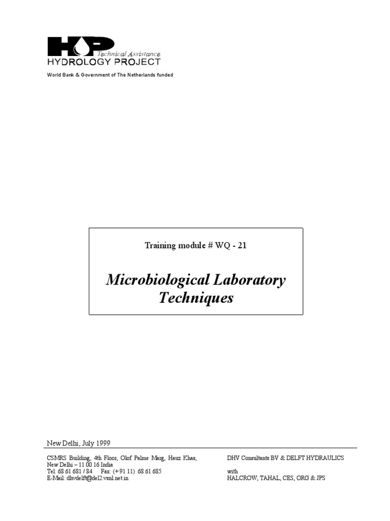 Microbiological Lab Techniques Training | PDF
