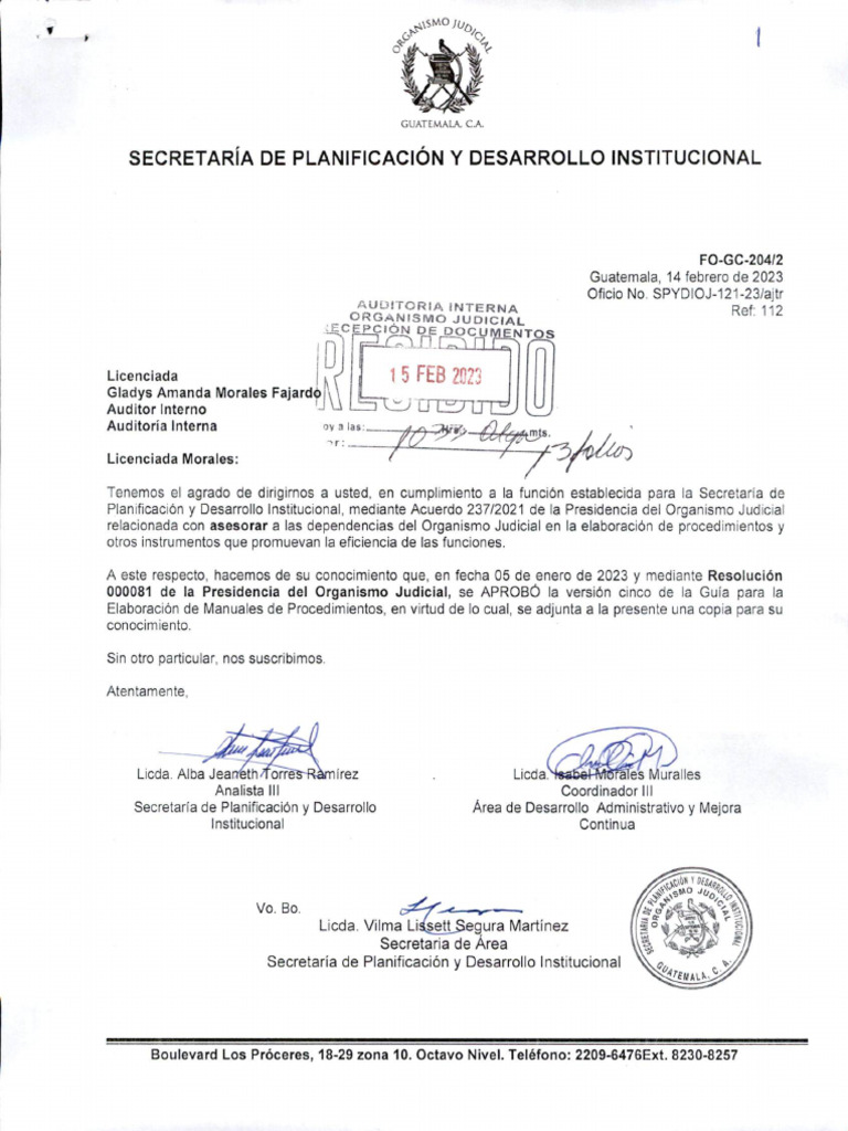 2023-Guía Para La Elaboración de Manuales de Procedimientos Versión 5 Resol POJ 081 5-1-23 | PDF ...
