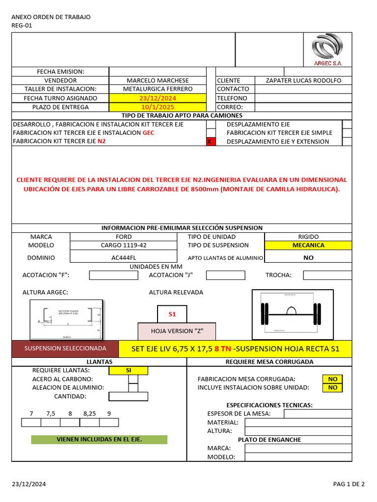 24-1246-OTF1205-Eje Recto Chasis Zapater Lucas-Taller Ferrero | PDF ...
