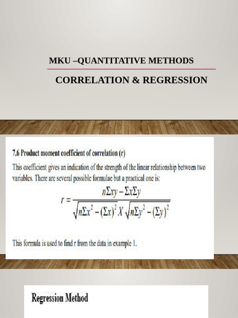 Correlation and Regression | PDF