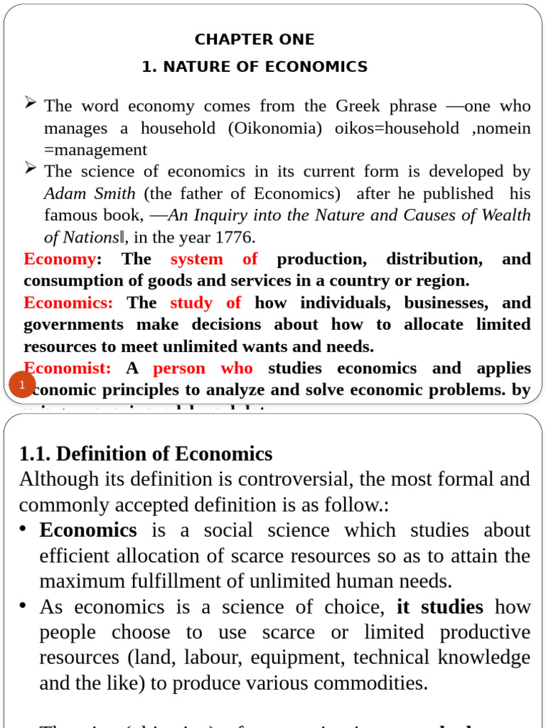 Introduction To Economics CH 1 | PDF | Economics | Macroeconomics