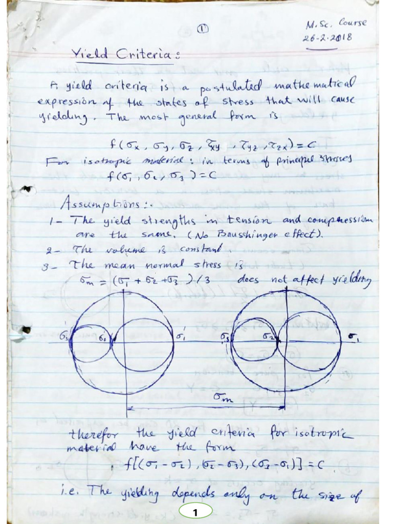 Plasticity-Lect.3-لدونة (انتاج+تطبيقي 2024-2025 محاضرة 3 | PDF