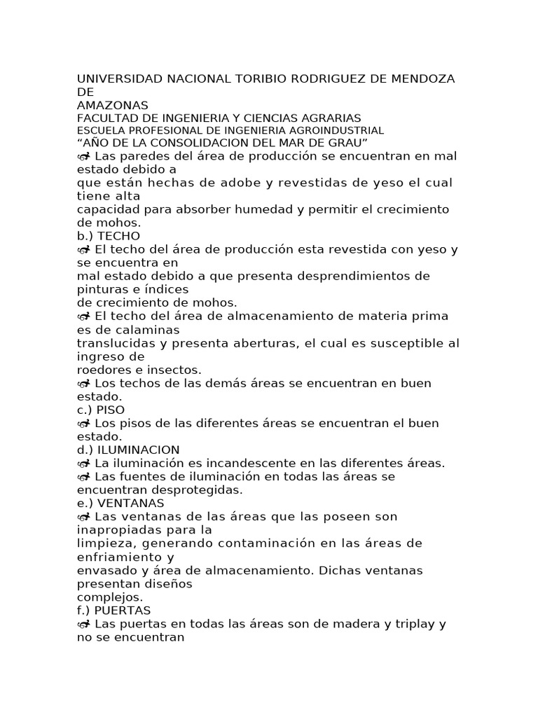 Universidad Nacional Toribio Rodriguez de Mendoza De | PDF