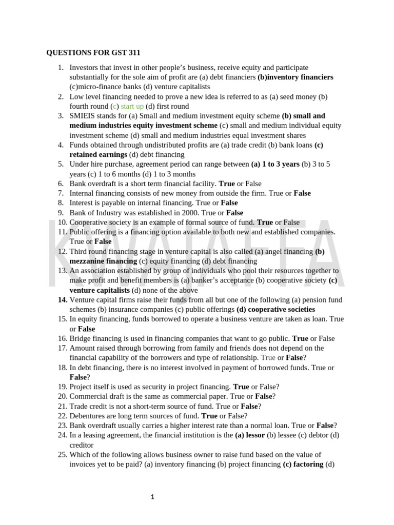 GST PQ | PDF | Lease | Venture Capital