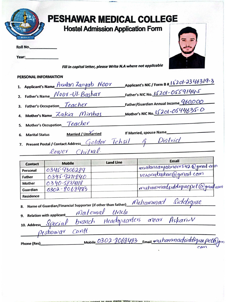 Hostel Forms | PDF